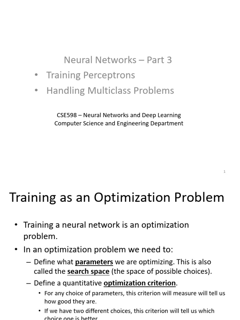 02c Perceptrons Multiclass | PDF