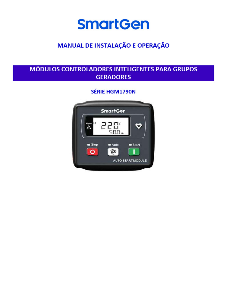 Manual Série HGM1790N - Rev. 01 - SmartGen Do Brasil | PDF