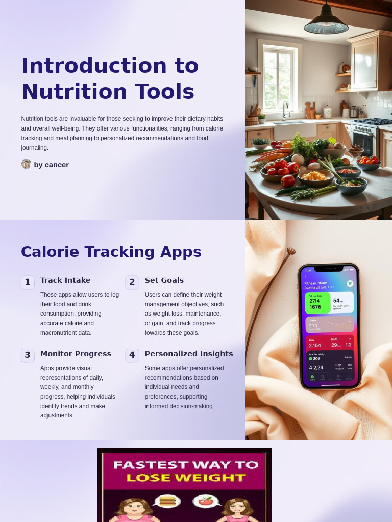 Introduction To Nutrition Tools | PDF
