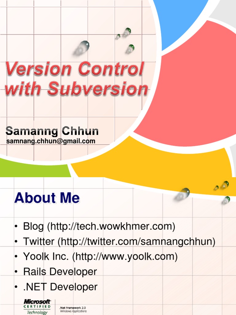 Versioncontrolwithsubversion 090817023449 Phpapp01 | PDF | Version Control | Internet Protocol ...