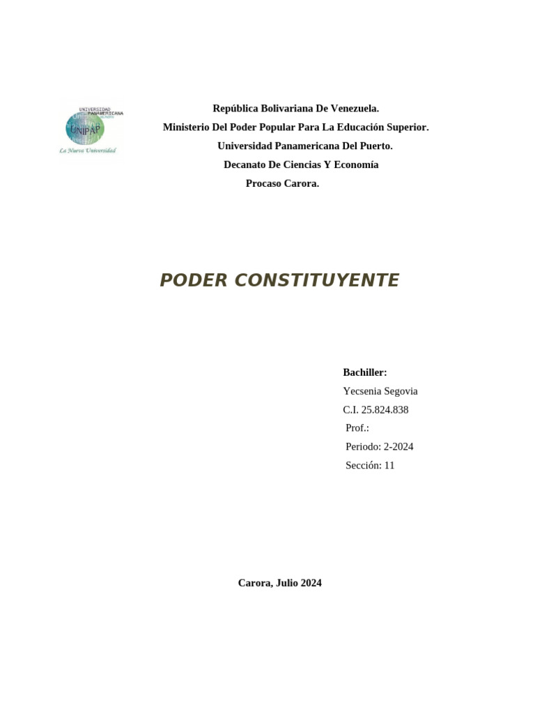 Poder Constituyente | PDF