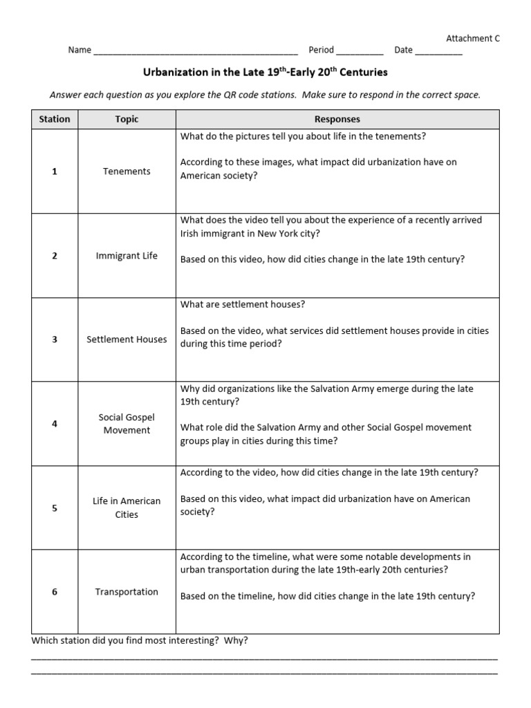 T6_Urbanization_QR_Codes_Graphic_Organizer | PDF