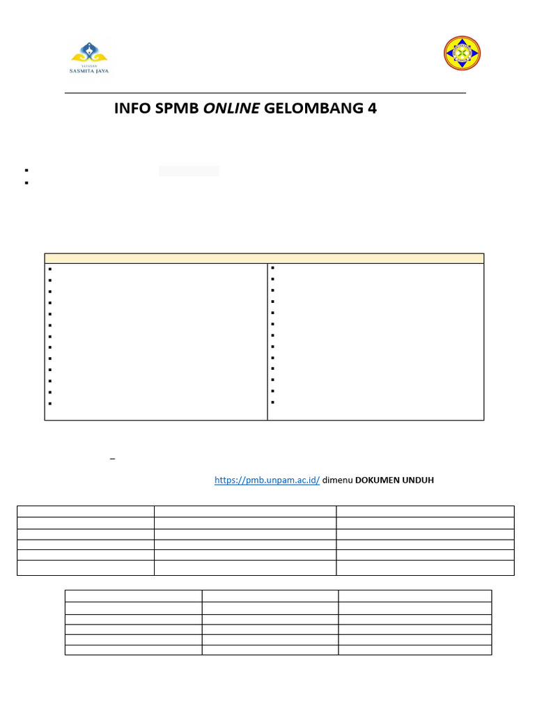 Informasi Ujian SPMB Online | PDF