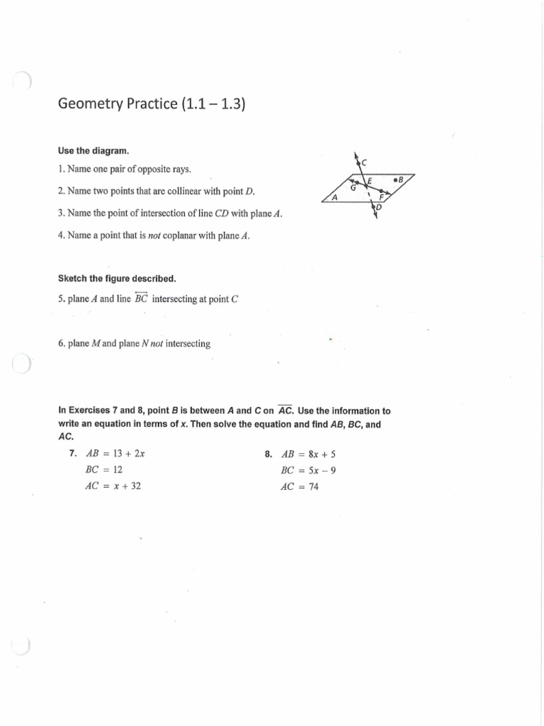 Geom Mid 1 Review | PDF