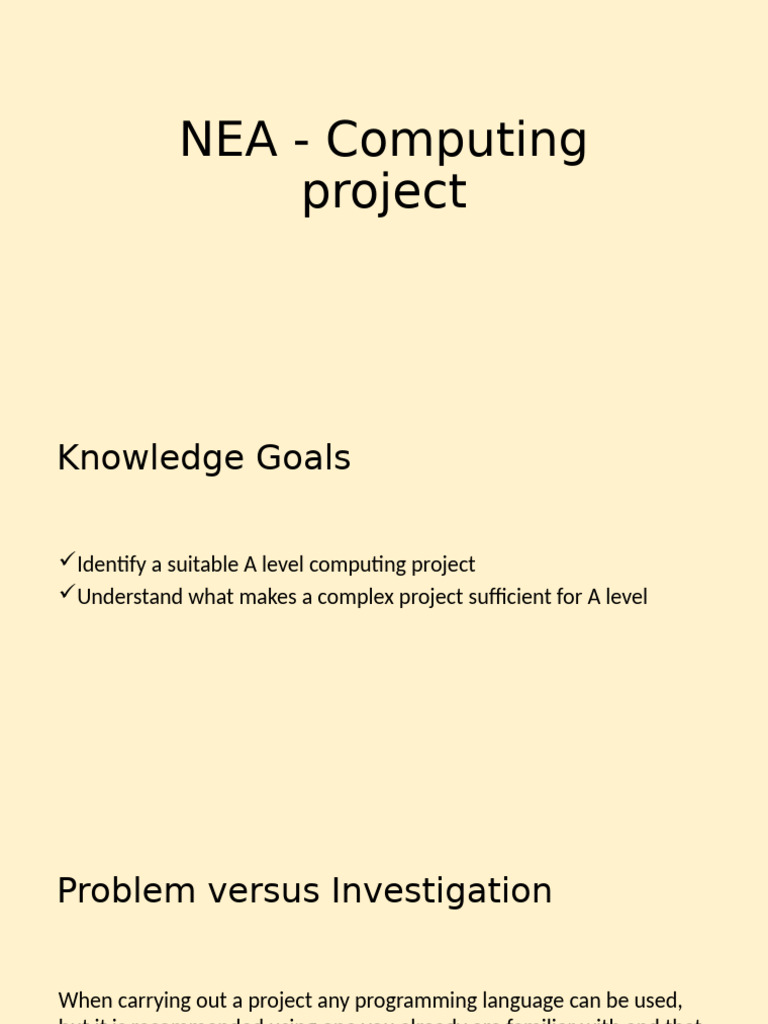 AQA Computing Project Ideas 1 | PDF