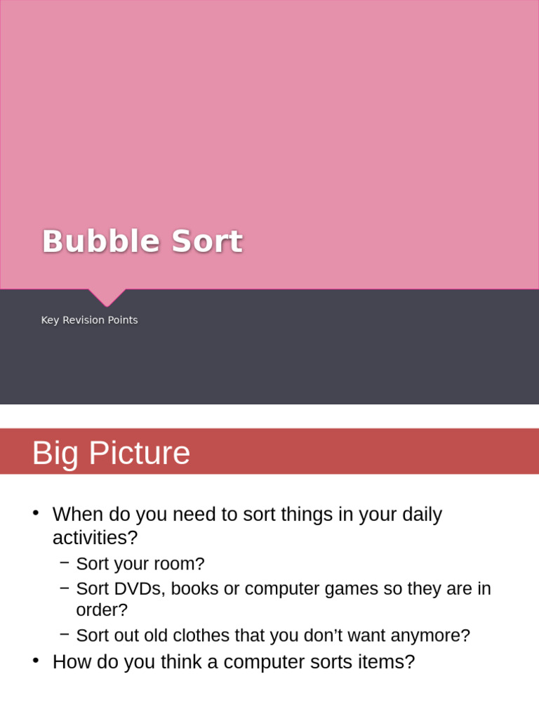 Bubble Sort | PDF