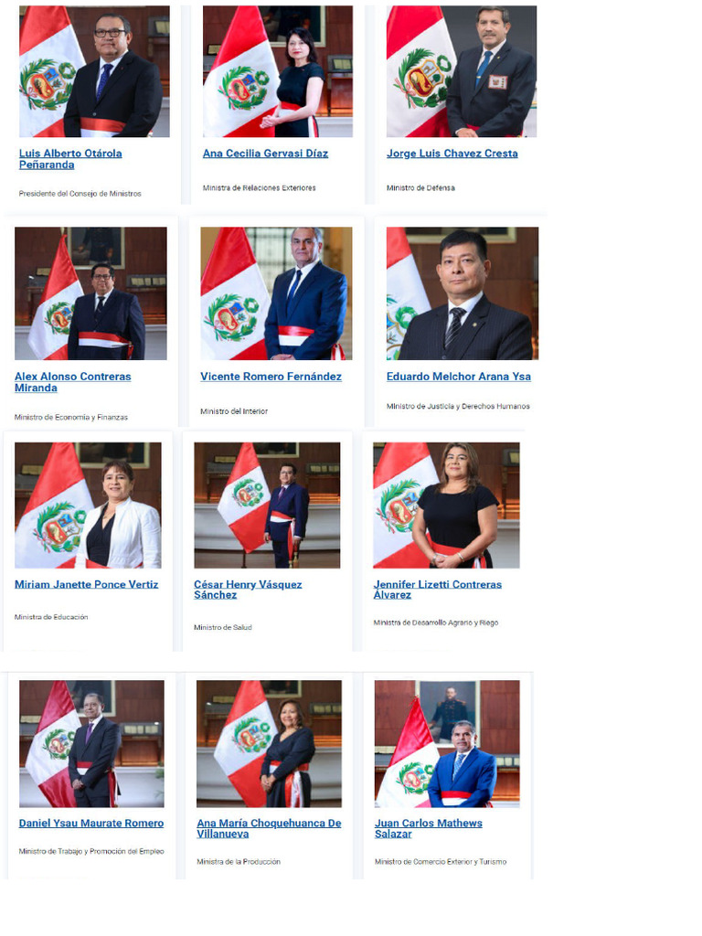 Ministros Del Peru Dpcc | PDF