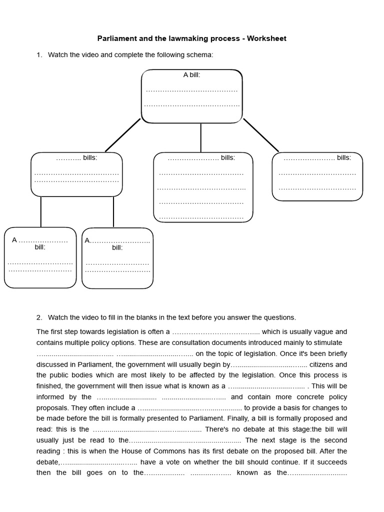 Activités the Lawmaking Process | PDF