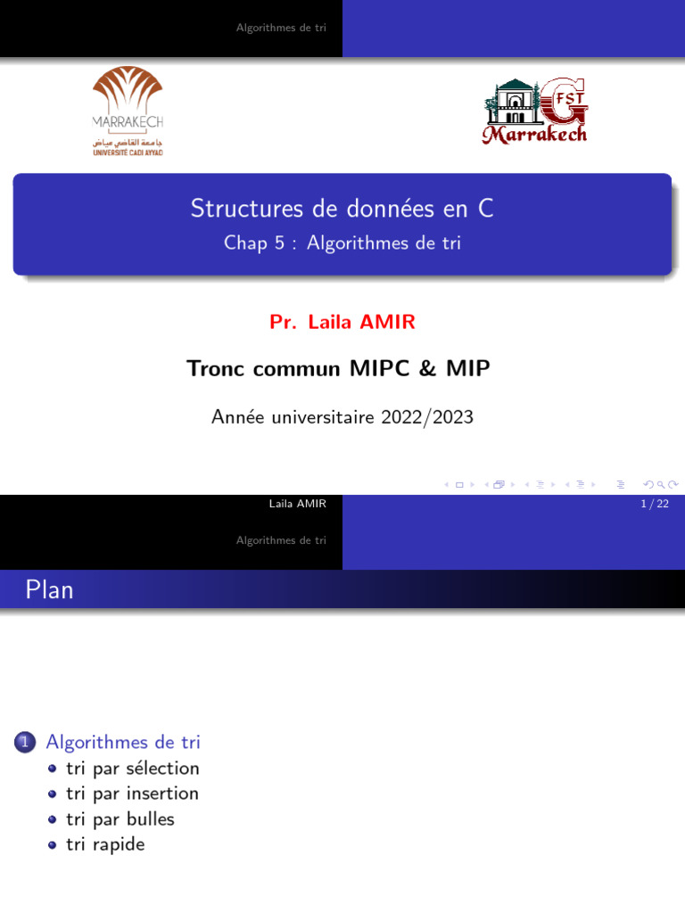 5 Algorithmes de Tri | PDF