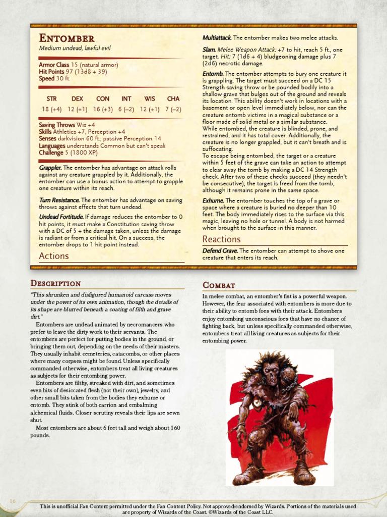 Libris Mortis 5e - Bestiary-16 | PDF