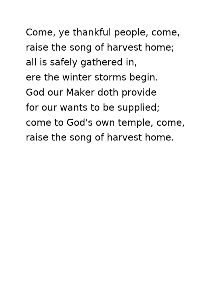 Harvest Poem | PDF