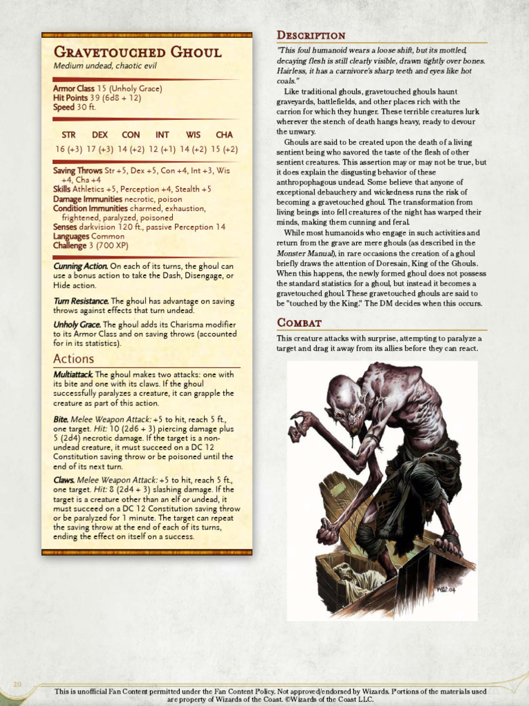 Libris Mortis 5e - Bestiary-20 | PDF