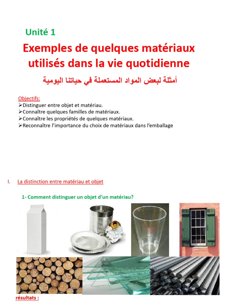 Matériaux du quotidien et leurs propriétés | PDF | Plastique | Recyclage