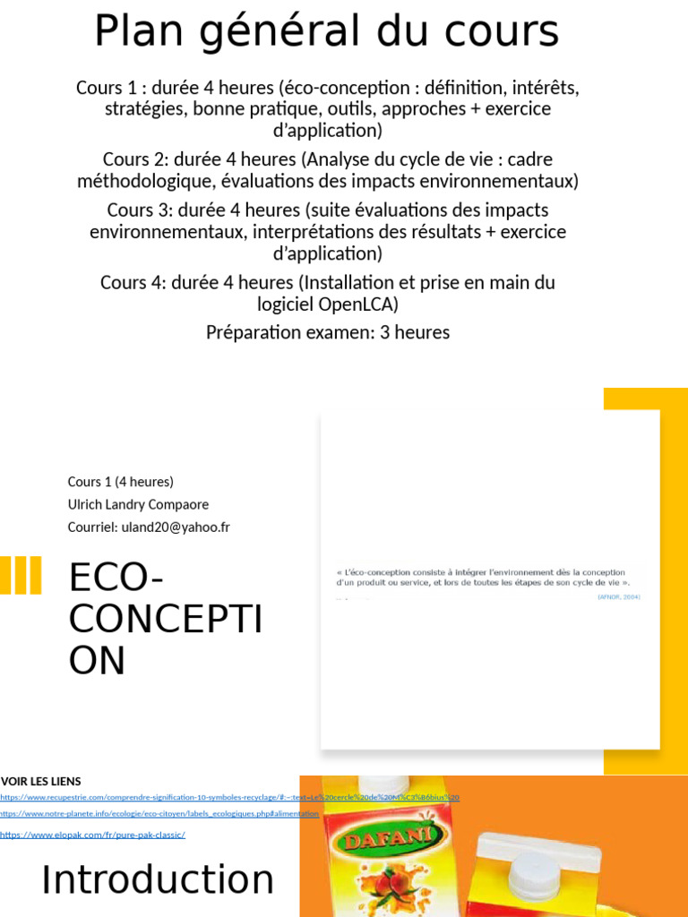 ECO-CONCEPTION Cours1 | PDF