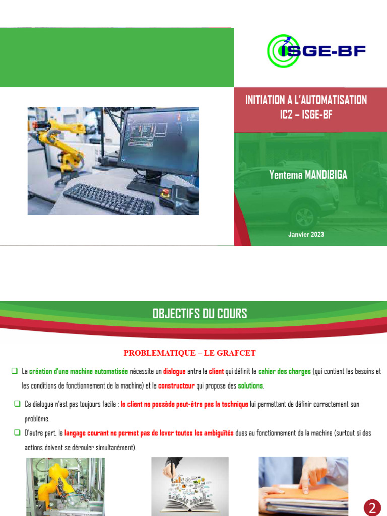 2023 01 20 Cours Automatismes IC2 ISGE Final-2 | PDF