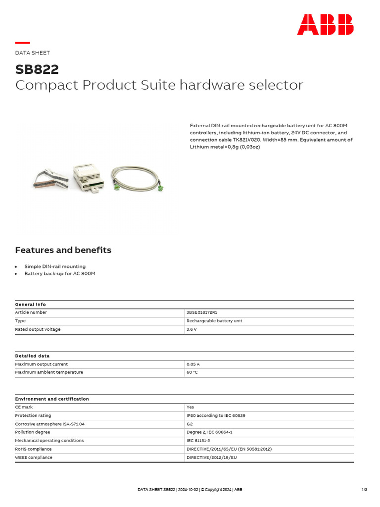Product SB822 | PDF
