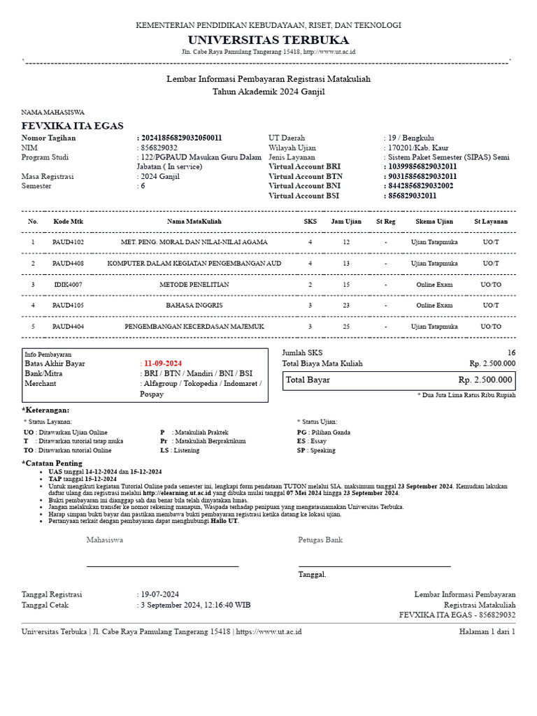 UT _ Sistem Informasi Akademik fev | PDF