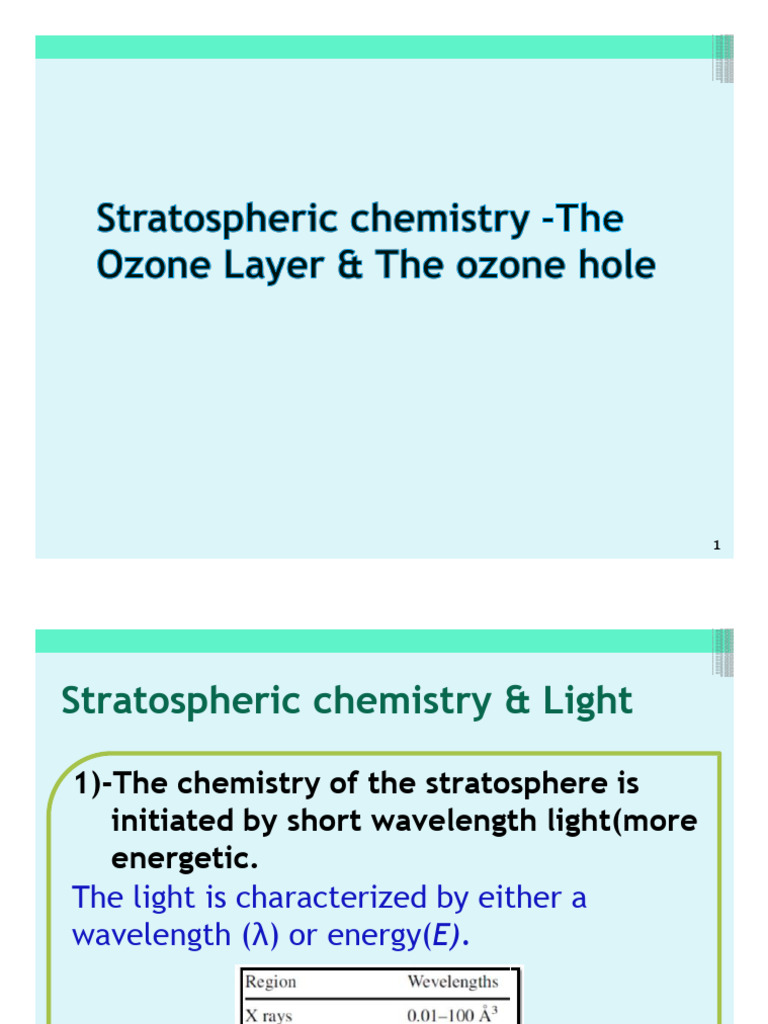Lecture 2-1 | PDF | Stratosphere | Ozone