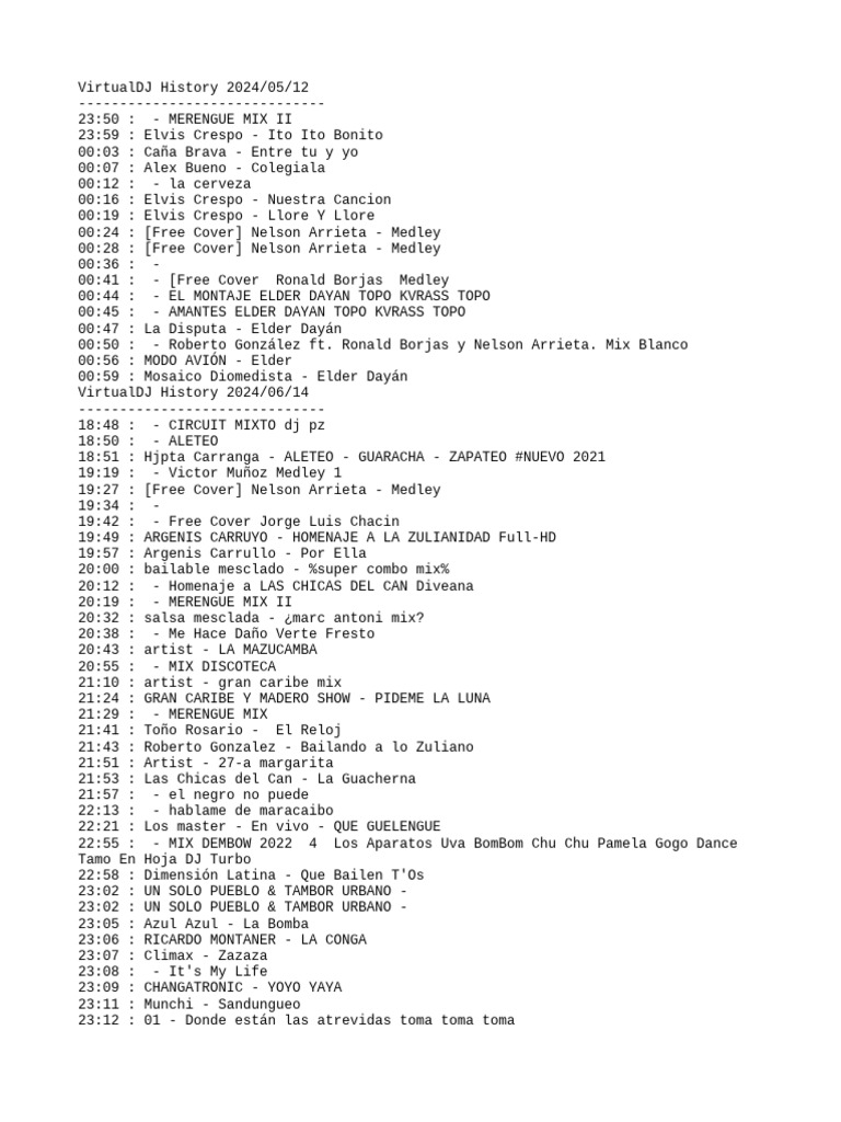 Track List | PDF