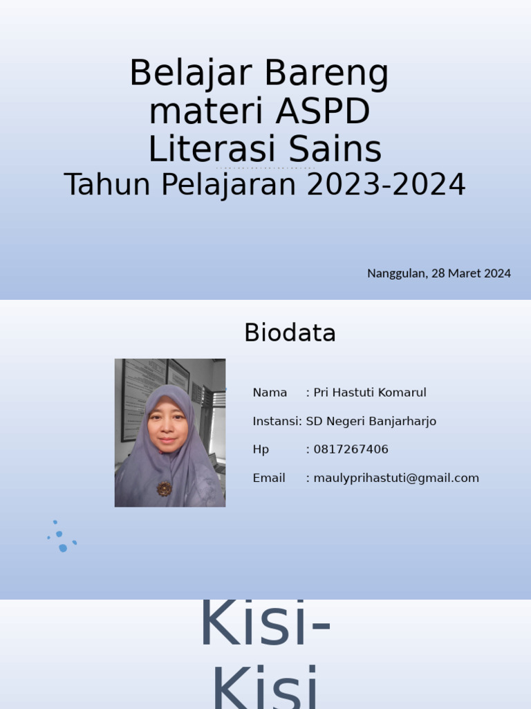 Sinau Bareng IPA 2024 Marul | PDF