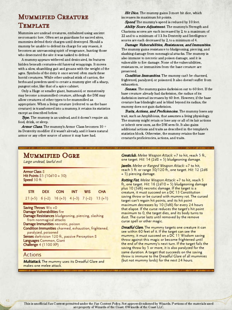 Libris Mortis 5e - Bestiary-42 | PDF