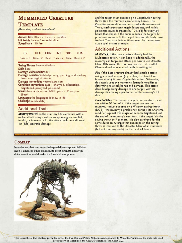 Libris Mortis 5e - Bestiary-43 | PDF