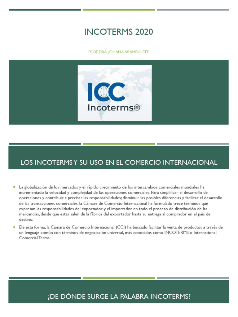 Incoterms 2020 USIL | PDF