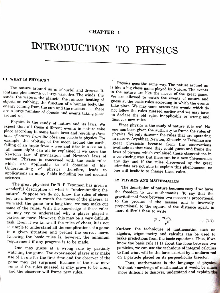 HCV Class 11 CH 1 | PDF