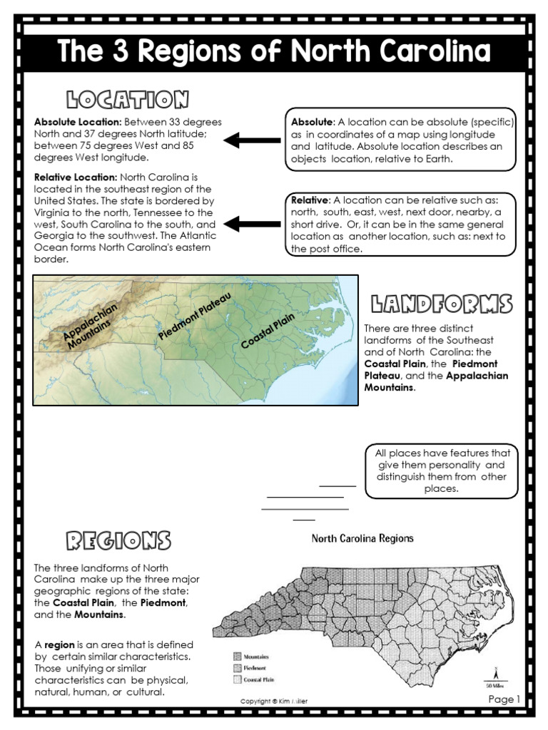 NC Regions Reading For Project | PDF