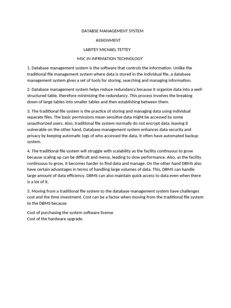 DATABSE MANAGEMENT SYSTEM | PDF DATABSE MANAGEMENT SYSTEM | PDF