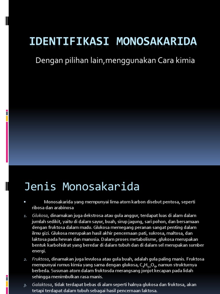 Identifikasi Monosakarida | PDF