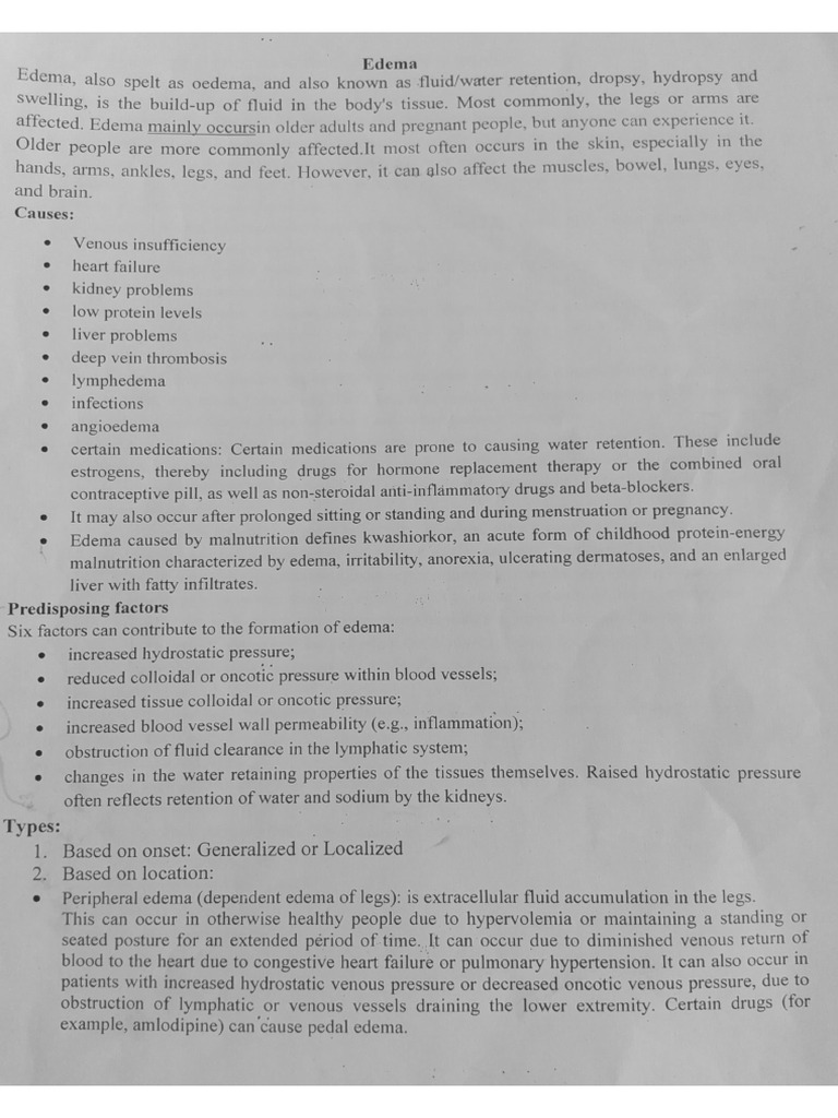 Edema | PDF