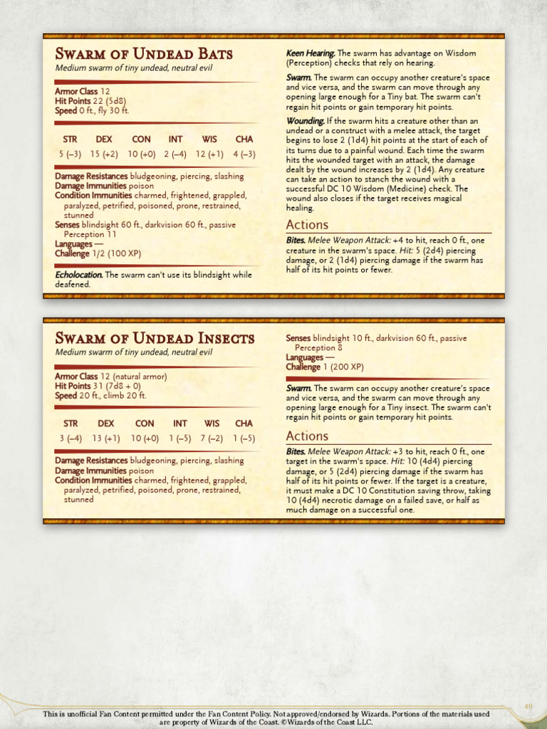 Libris Mortis 5e - Bestiary-49 | PDF