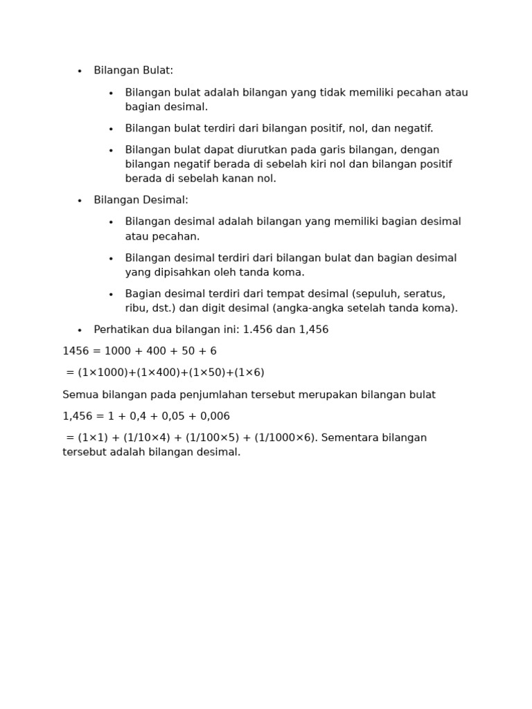 Bilangan Bulat | PDF