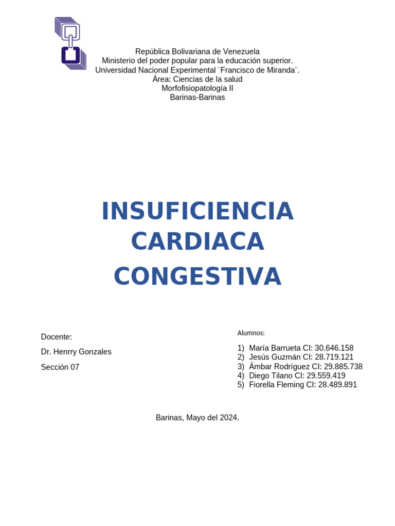 Tema 12 Insuficiencia Cardiaca Congestiva | PDF