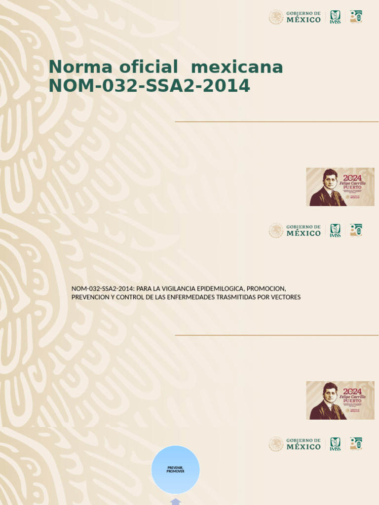 Norma Oficial Mexicana NOM-032-SSA2-2014 | PDF