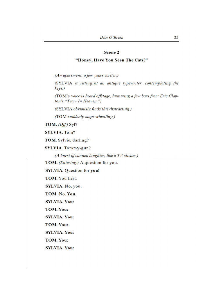 Scene 2 of Will You Please Shut Up by Dan OBrien | PDF