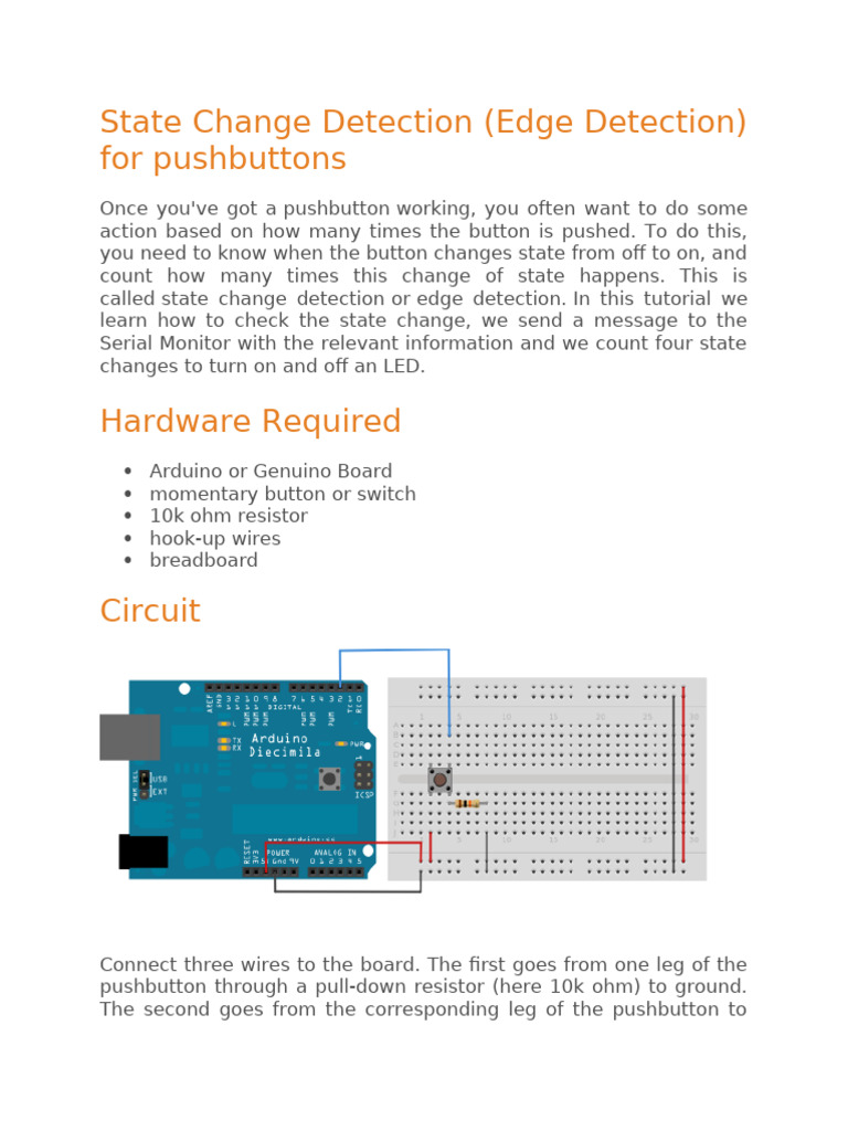 9c - State Change Detection For Pushbuttons | PDF