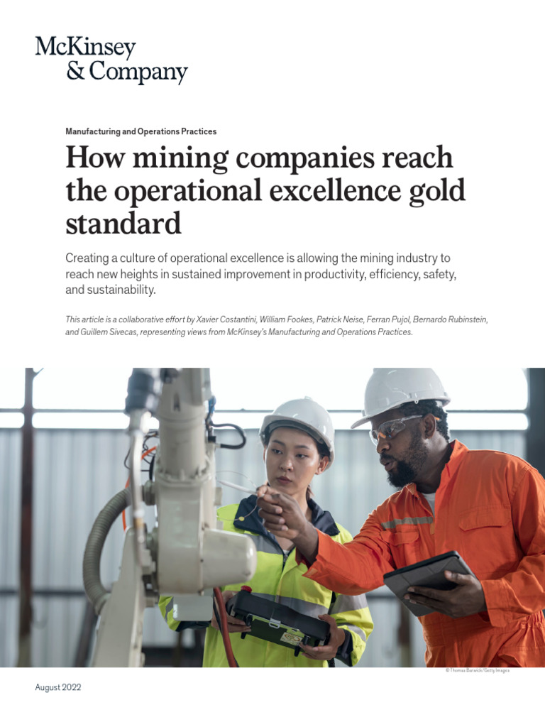 McKinsey - How Mining Companies Reach The Operational Excellence Gold ...