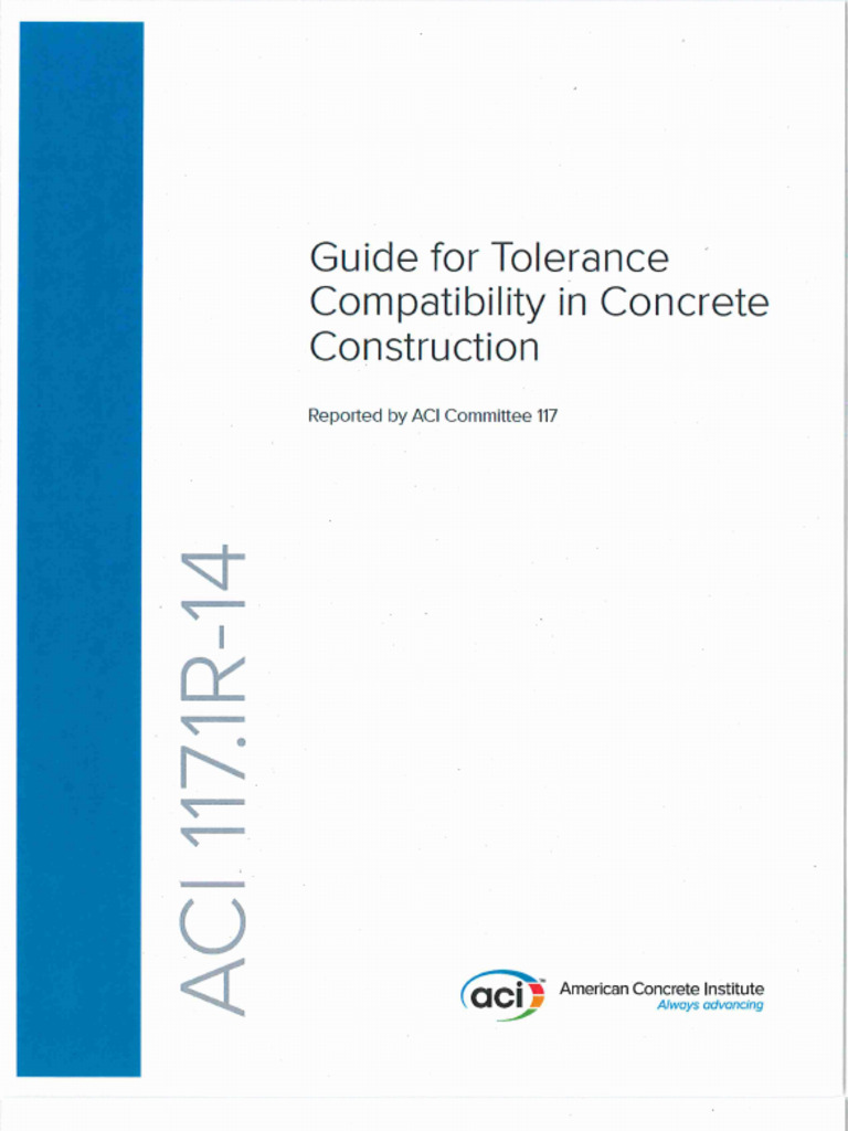 2014ACI Tolerance Compatibility For Conc-117.1R | PDF