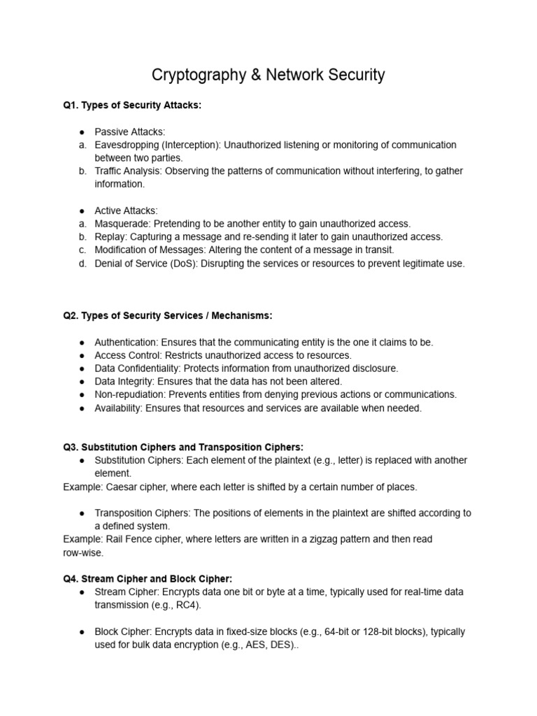 Cryptography & Network Security UT | PDF