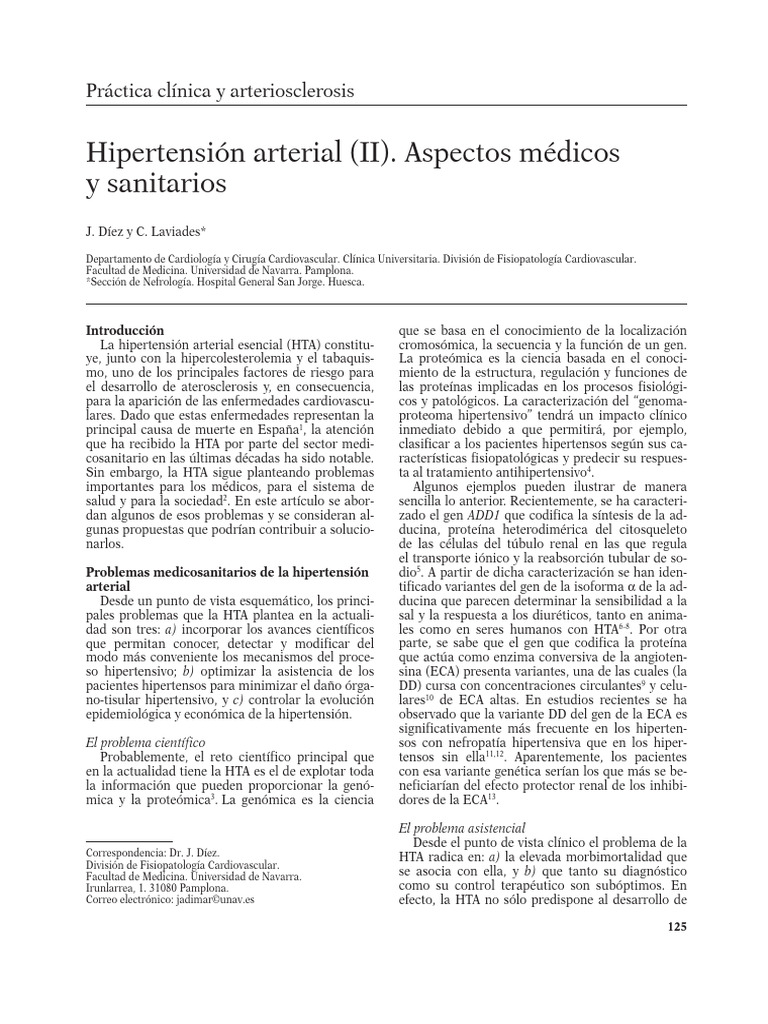 Fisiopatología HTA 2 | PDF