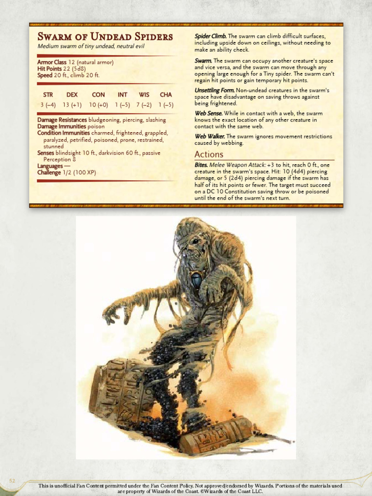 Libris Mortis 5e - Bestiary-52 | PDF