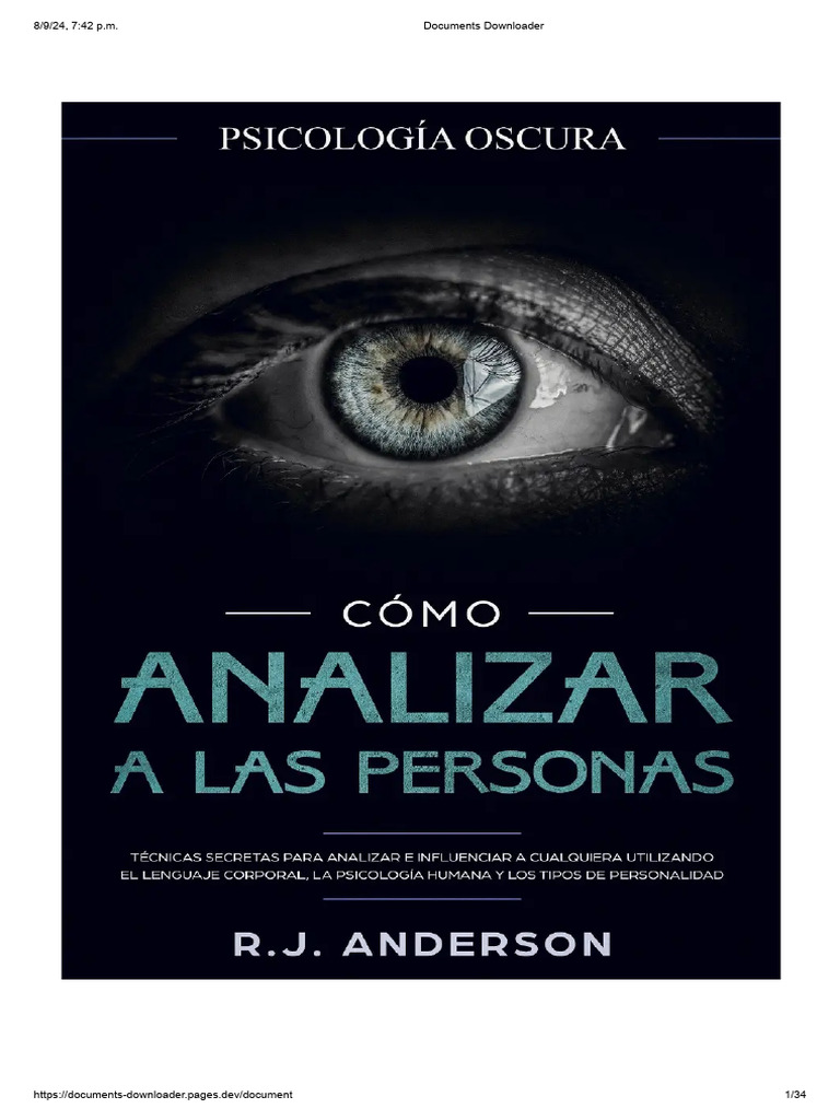Como Analizar A Las Personas - RJ Anderson | PDF