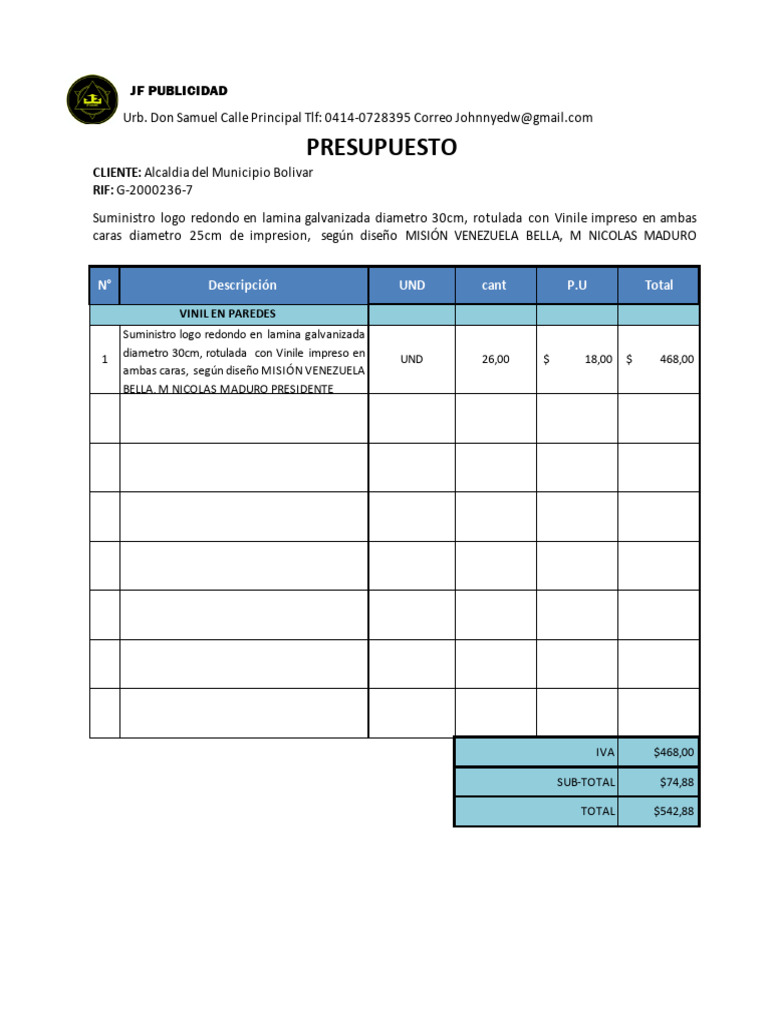 Suministro de Logos en Lámina Galvanizada | PDF