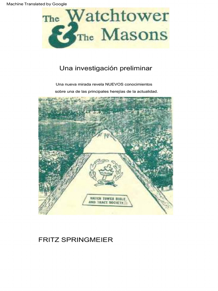 Testigos de Jehova y Masones Por Fritz Springmeier | PDF
