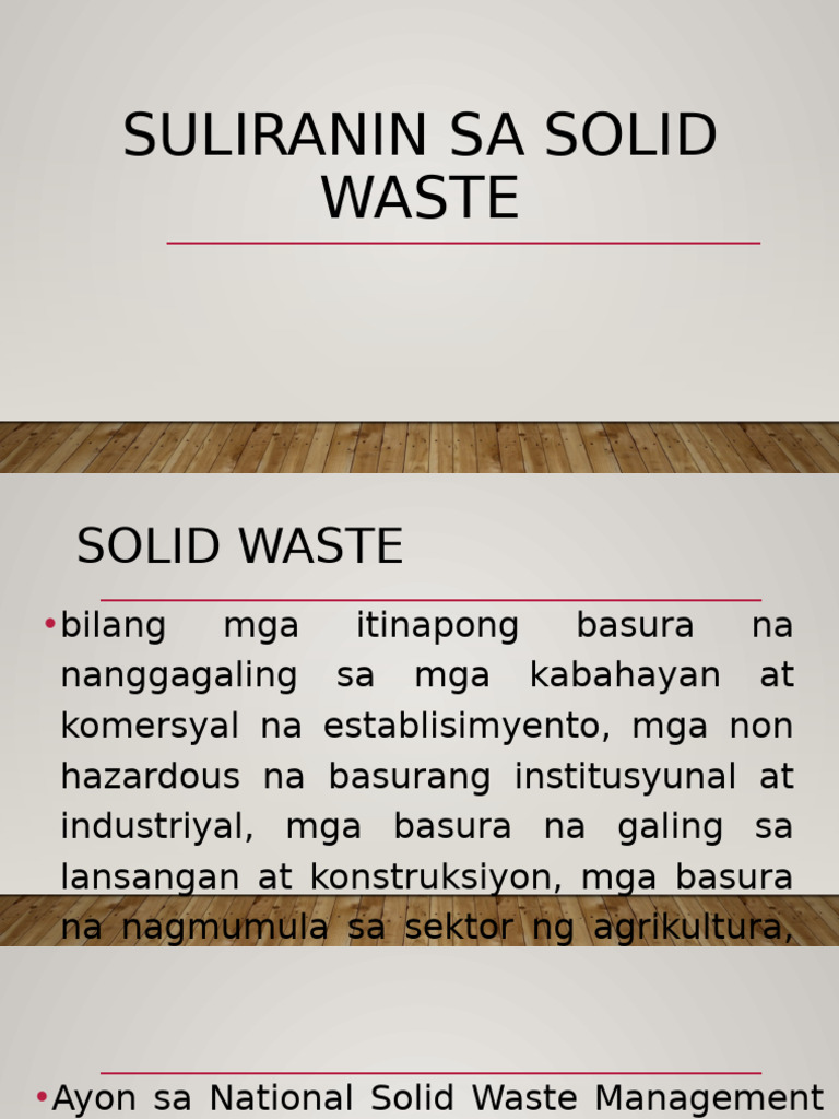 Suliranin Sa Solid Waste | PDF