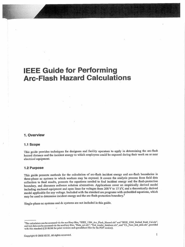 IEEE 1584 Arc Flash | PDF