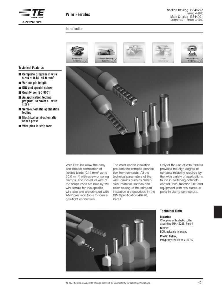 ENG CS 1654379 Wire Ferrules 0911 | PDF