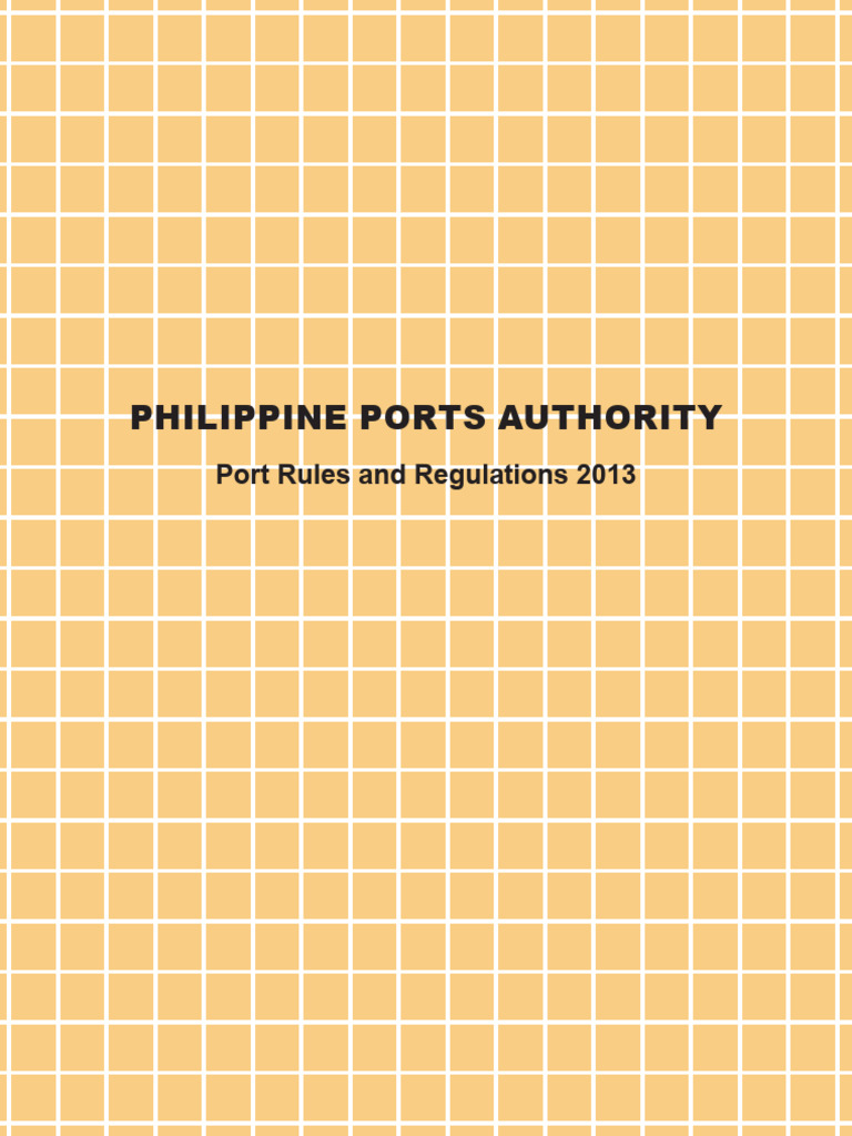 ppa-port-rules-and-regulations-2013 | PDF